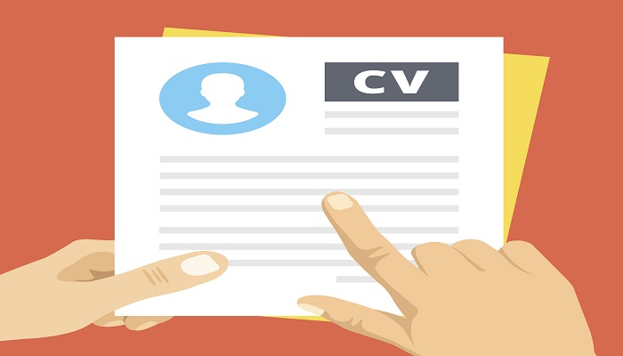 CV inspection. Finger pointing at text line in business resume | PA Adviser